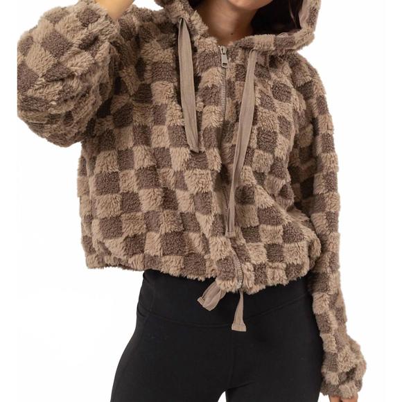Very J | Jackets & Coats | New Very J Sherpa Check Jacket In B | Poshmark